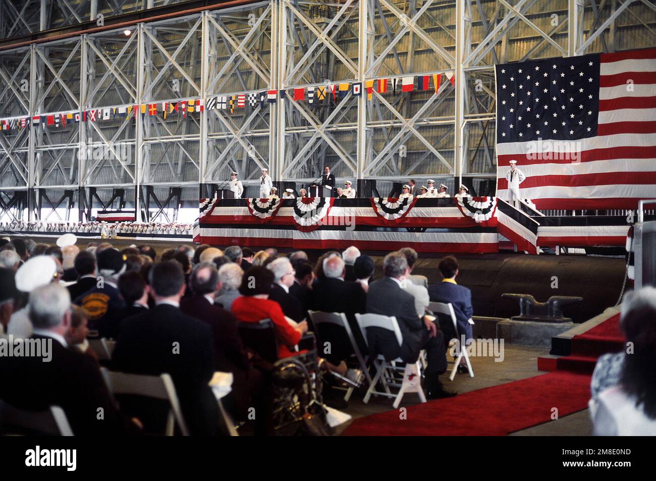 Governer Gaston Caperton of West Virginia addresses the guests ...