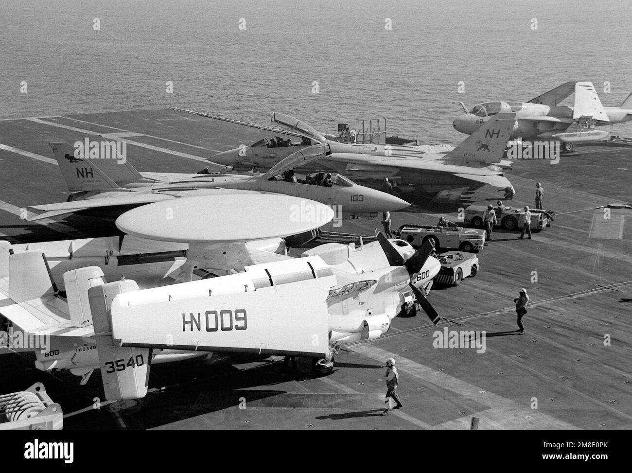 A Carrier Airborne Early Warning Squadron 117 (VAW-117) E-2C Hawkeye ...