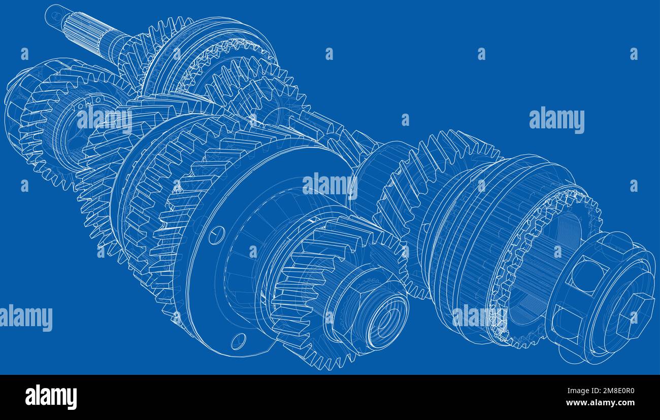 Gearbox sketch. Vector Stock Vector Image & Art - Alamy