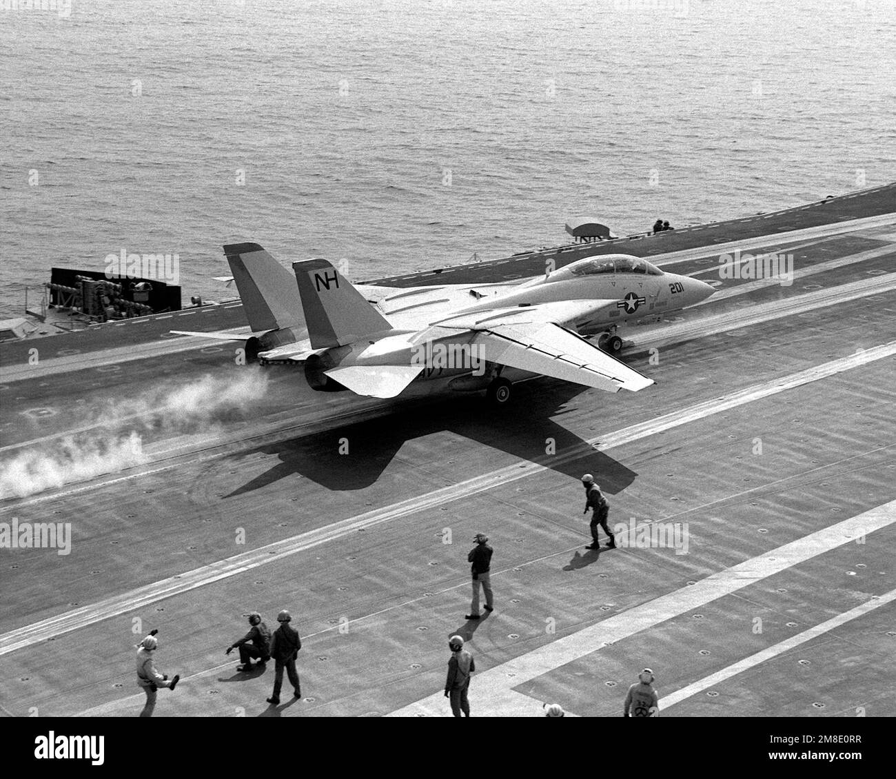 A Fighter Squadron 213 (VF-213) F-14A Tomcat aircraft is launched from ...