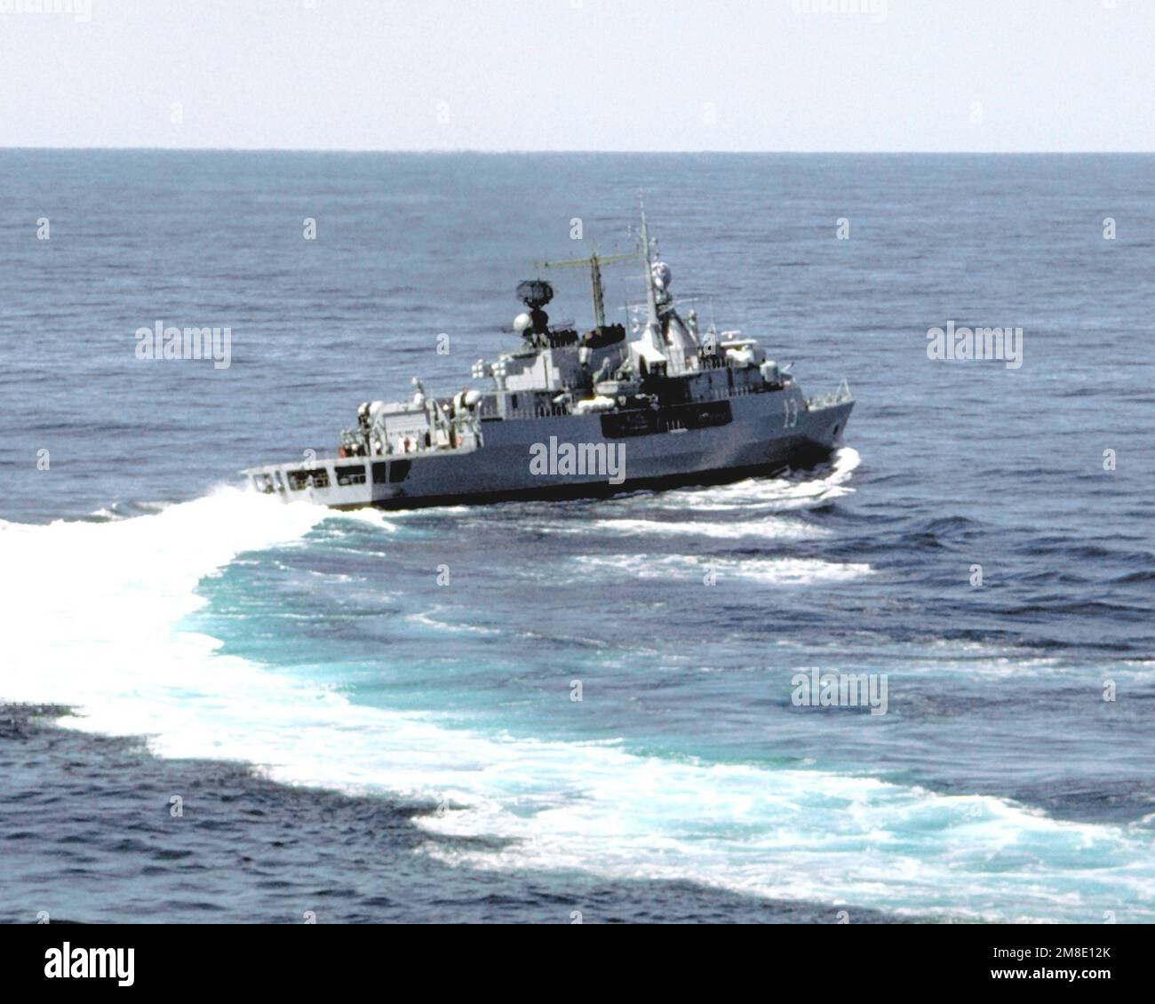 A starboard quarterview of the Argentine destroyer ARA SARANDI (D-13 ...