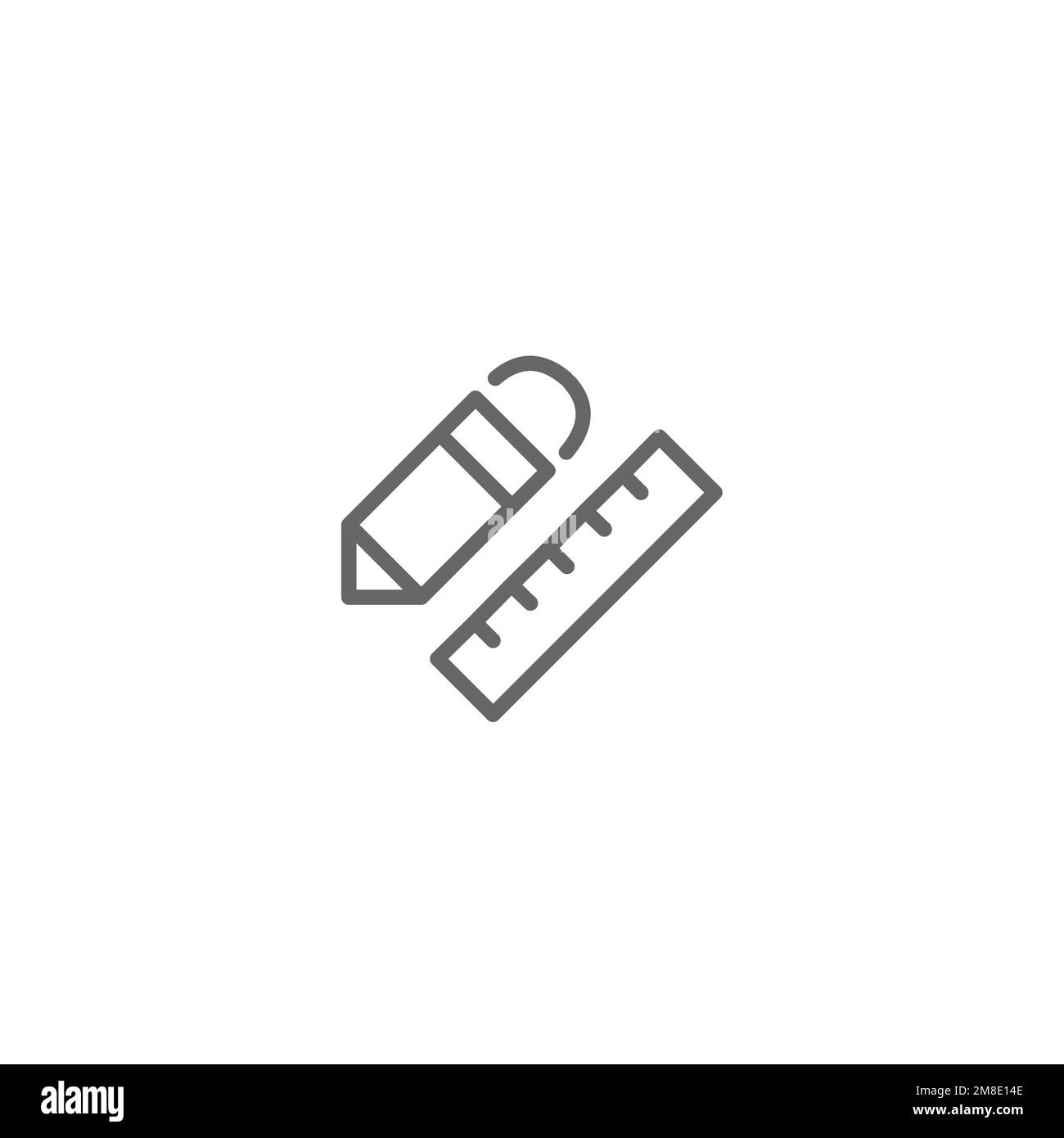 Pencil and ruler icons, common graphic resources, vector illustrations ...