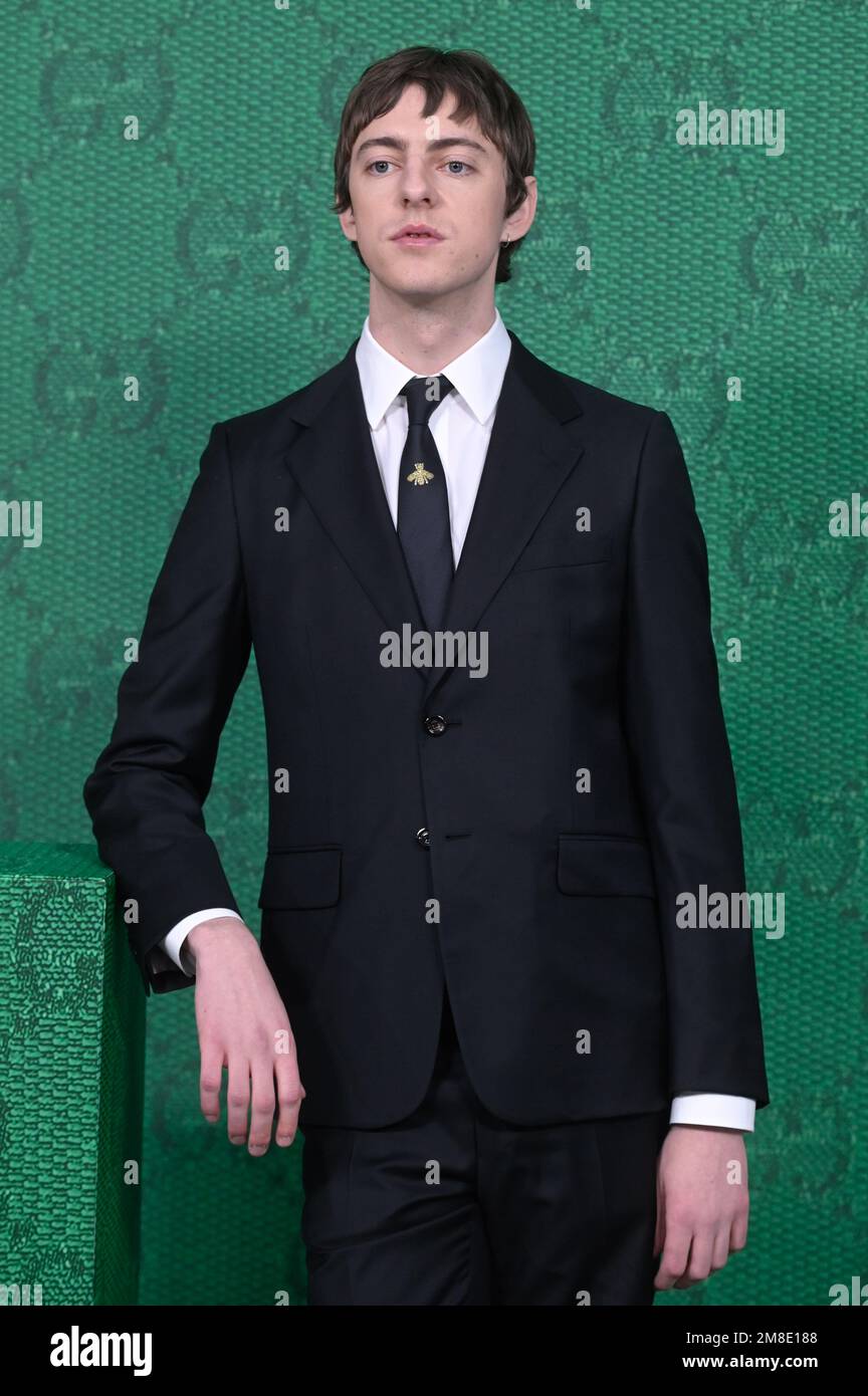 Milan, Italy. 13th Jan, 2023. Milan, Men Fashion Week, Fall Winter 2023 2024 Gucci Fashion Show ...