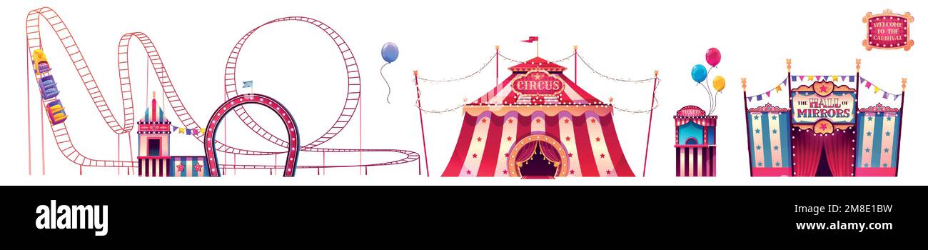 Hall Of Mirrors Fun Fair Clipart