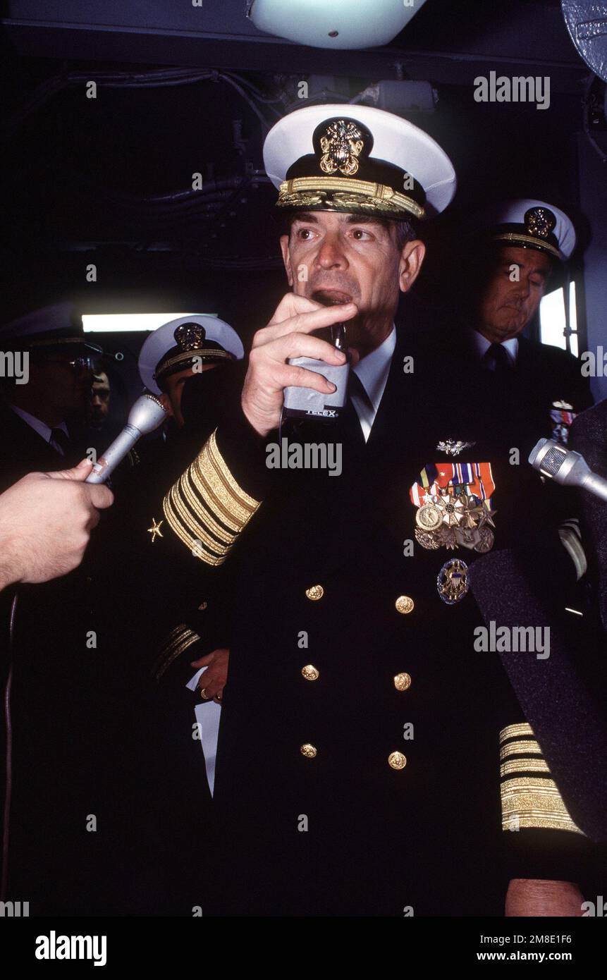 Vice CHIEF of Naval Operations ADM Jerome L. Johnson speaks during the ...
