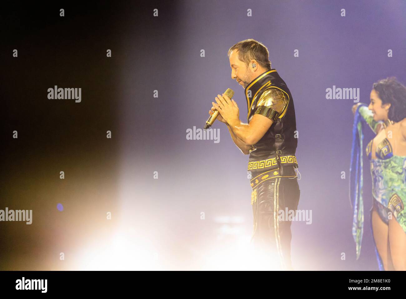 Rust, Germany. 13th Jan, 2023. DJ Bobo on stage during the premiere of ...