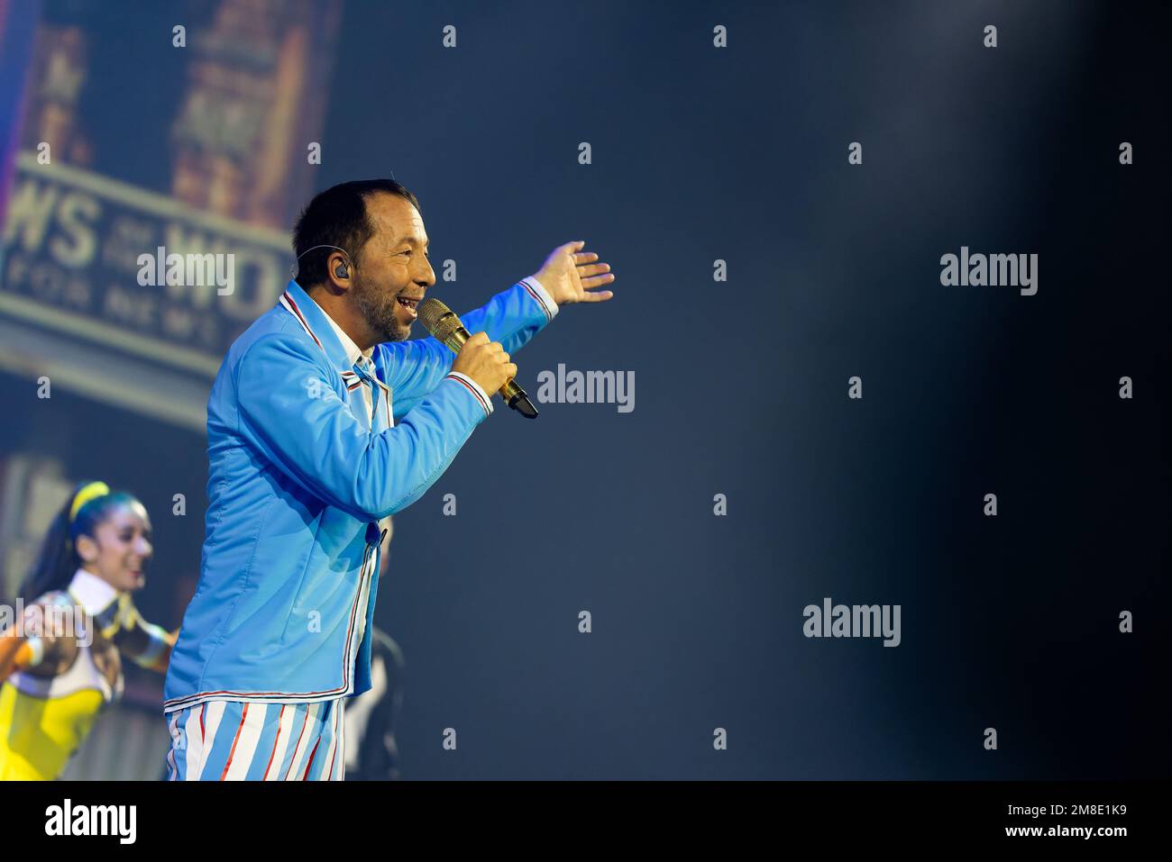 Rust, Germany. 13th Jan, 2023. DJ Bobo on stage during the premiere of ...