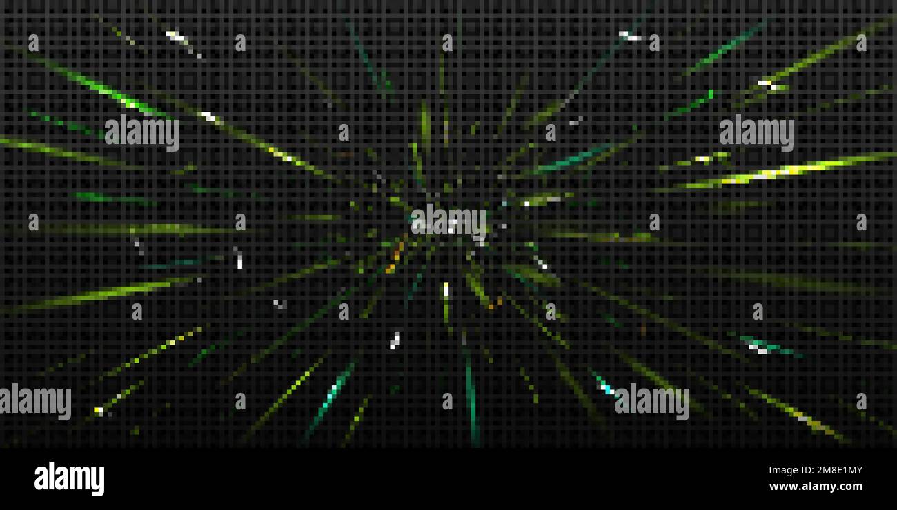 Sparks in motion with blur, speed light effect. Flare with green lines ...