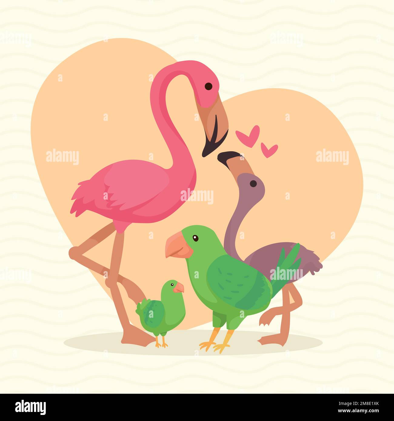 birds mothers and babies animals Stock Vector Image & Art - Alamy