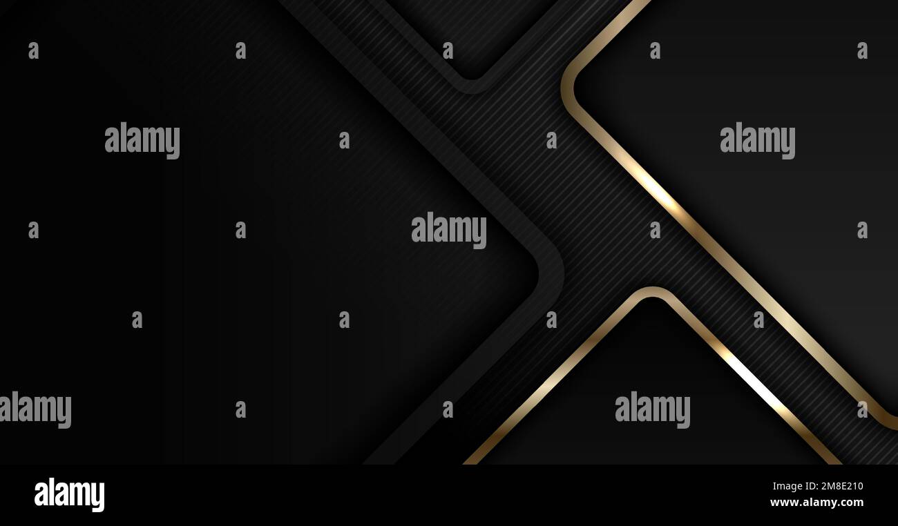 Abstract elegant banner web gold and black shiny square round on dark ... Abstract elegant banner web gold and black shiny square round on dark ...