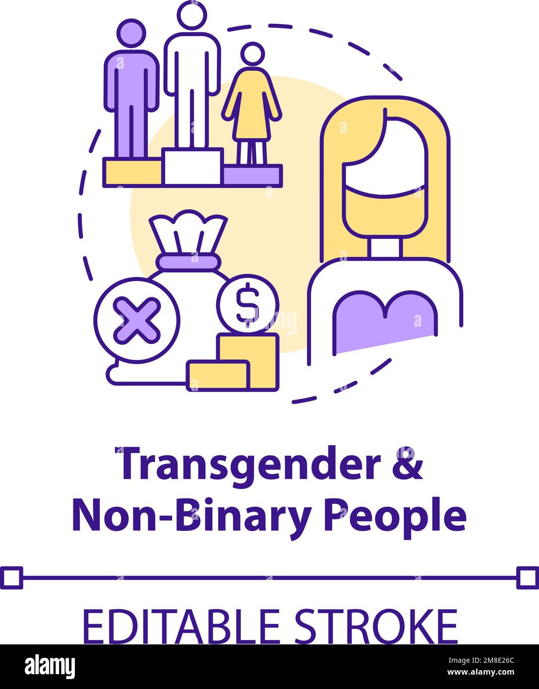 Transgender and nonbinary people concept icon Stock Vector Image & Art ...