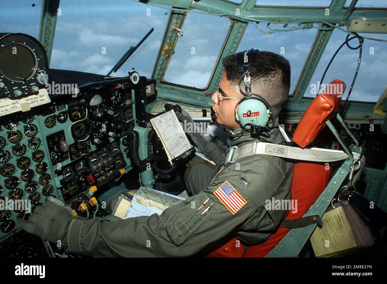 1LT Troy Waddell, the co-pilot of a 345th Tactical Airlift Squadron ...