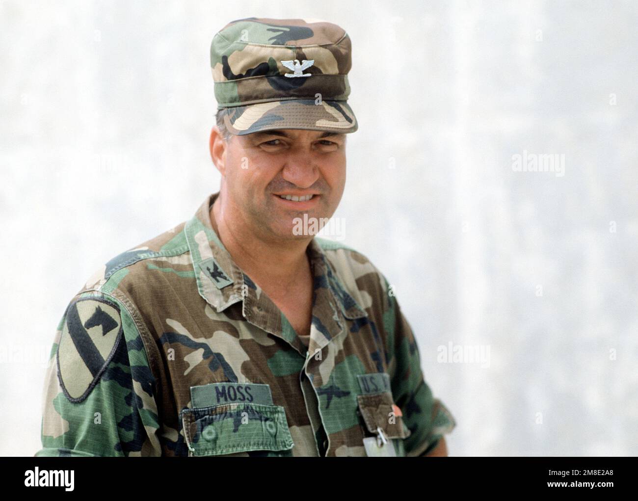 An informal portrait of COL David R. Moss, USA, commanding officer of ...