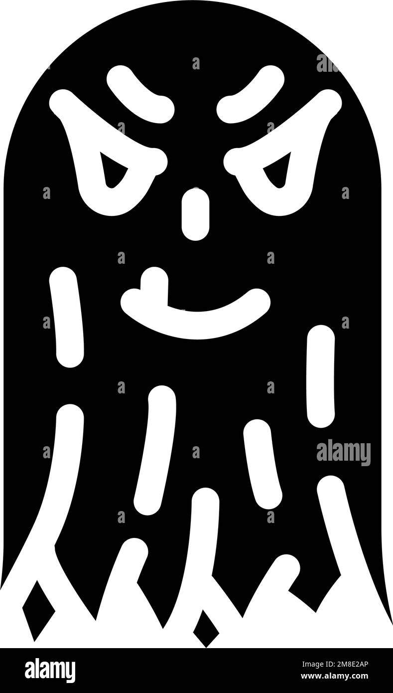 Dead ghost glyph icon Stock Vector Images - Alamy