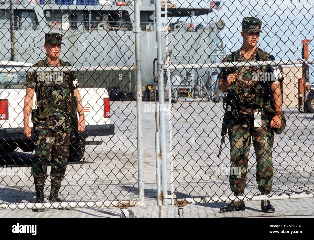 PFC Aaron J. Martin, left, and SPC Robert DeMarco of the 58th Military ...