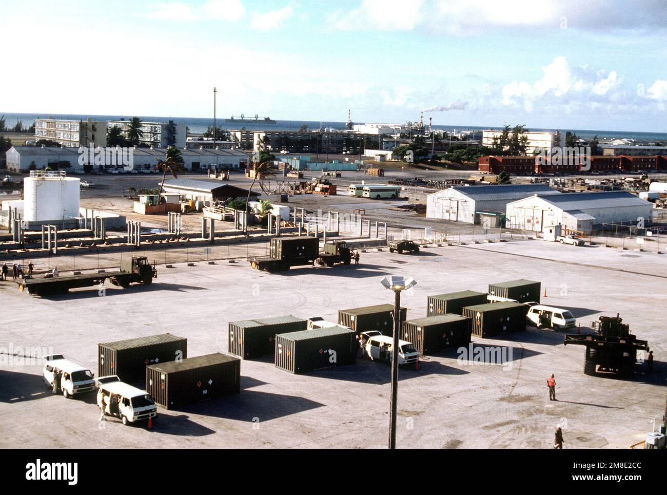 Vans carrying automatic continuous air monitoring systems (ACAMSs) sit ...