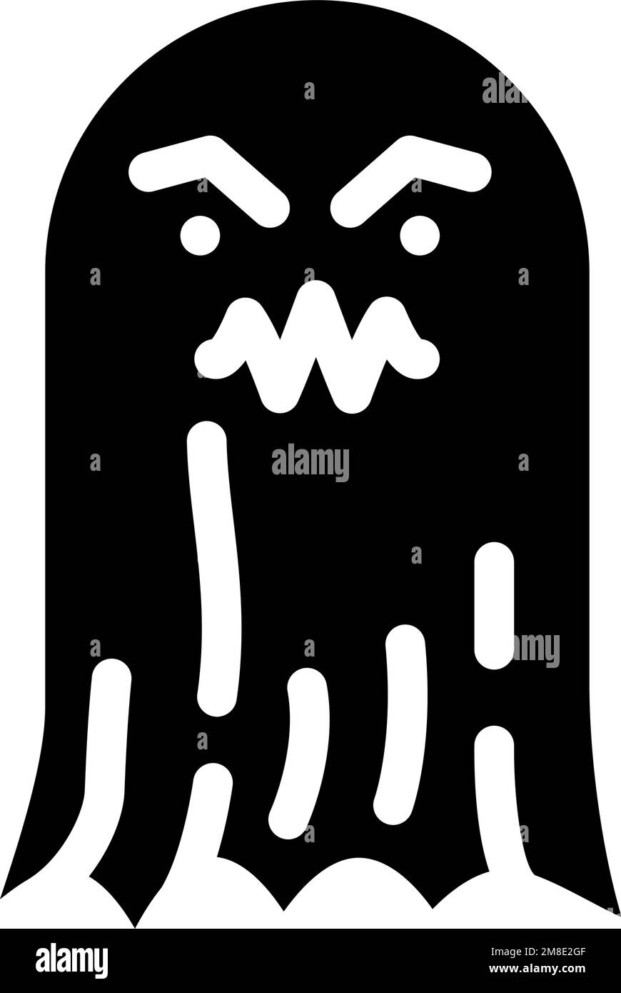 Scary ghost glyph icon Cut Out Stock Images & Pictures - Alamy
