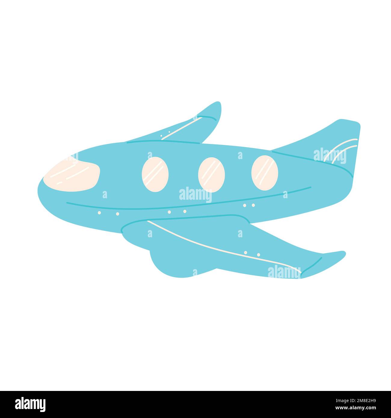 Cartoon aeroplane. Air jet for travel flight. Child vector illustration ...