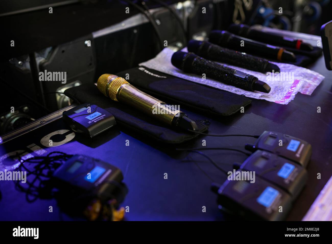 Rust, Germany. 09th Jan, 2023. DJ Bobo's golden microphone lies next to ...