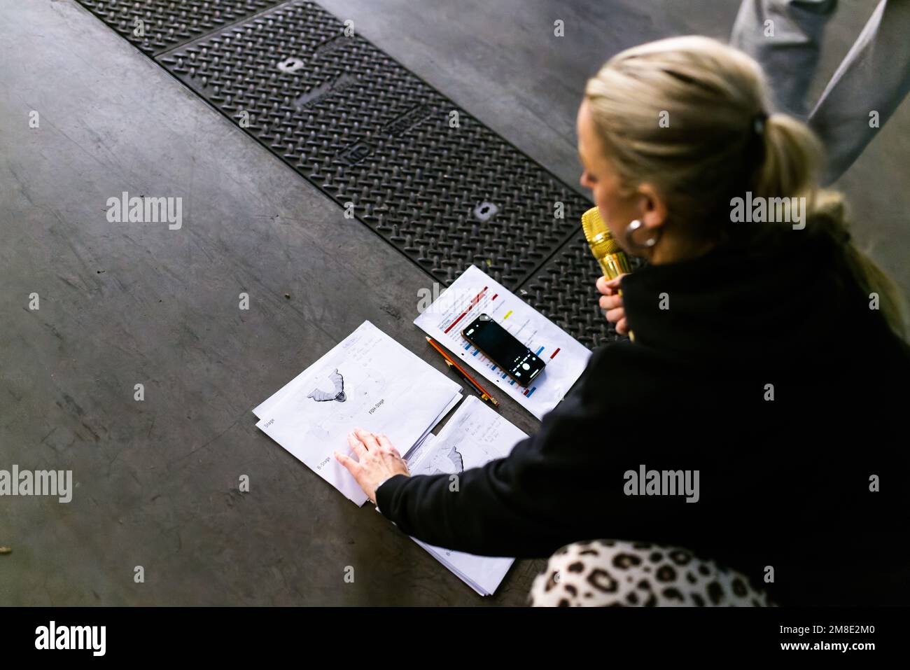 Rust, Germany. 09th Jan, 2023. A member of DJ Bobo's production team ...