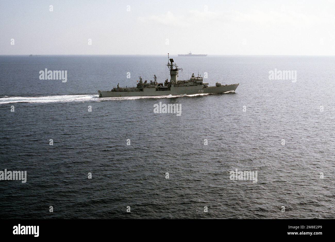 A starboard beam view of the Spanish frigate SPS CATALUNA (FF-73 ...
