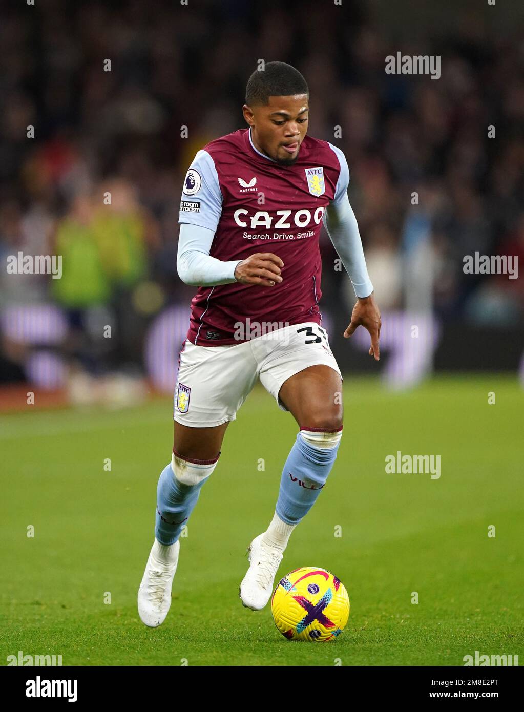 Aston Villa's Leon Bailey during the Premier League match at Villa Park ...