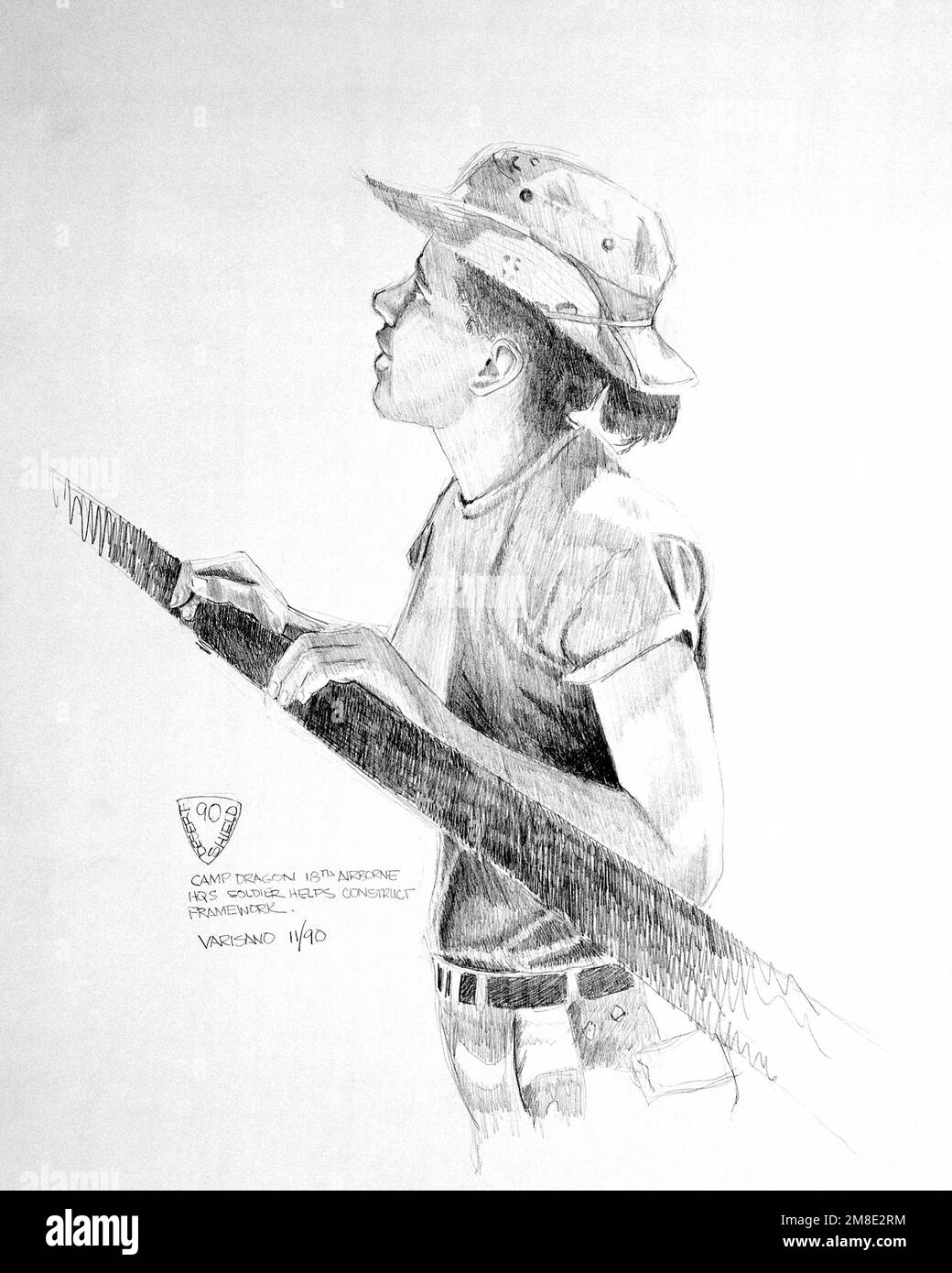 Artwork: "Camp Dragon XVIII Airborne HQS Soldier Helps Construct ...