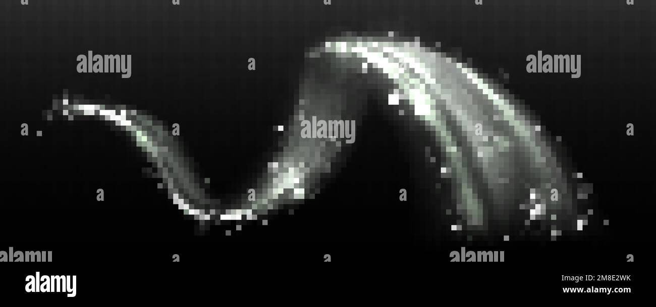 Clean detergent wave, soap flow, light effect with bubbles and glowing ...