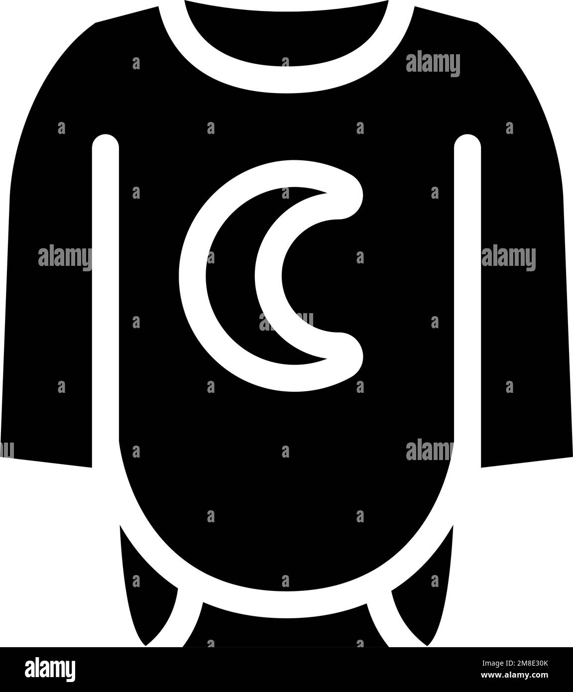 bodysuit long sleeve baby cloth glyph icon vector illustration Stock ...