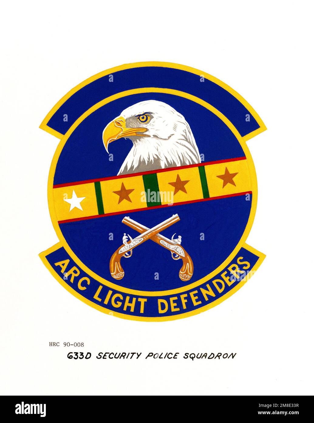 Approved insignia for: 633rd Security Police Squadron. Country: Unknown Stock Photo - Alamy