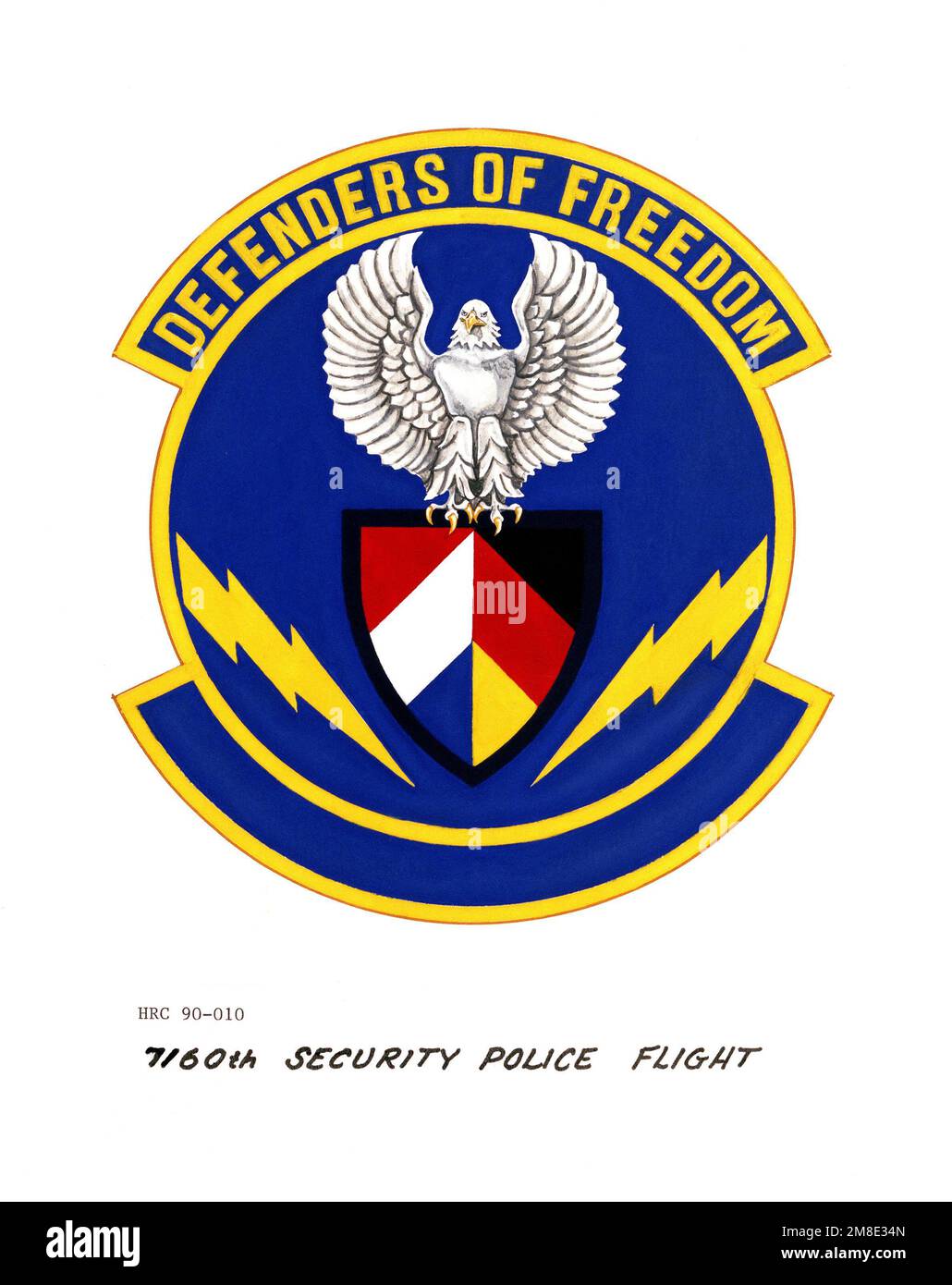 Approved insignia for: 7160th Security Police Flight. Country: Unknown ...