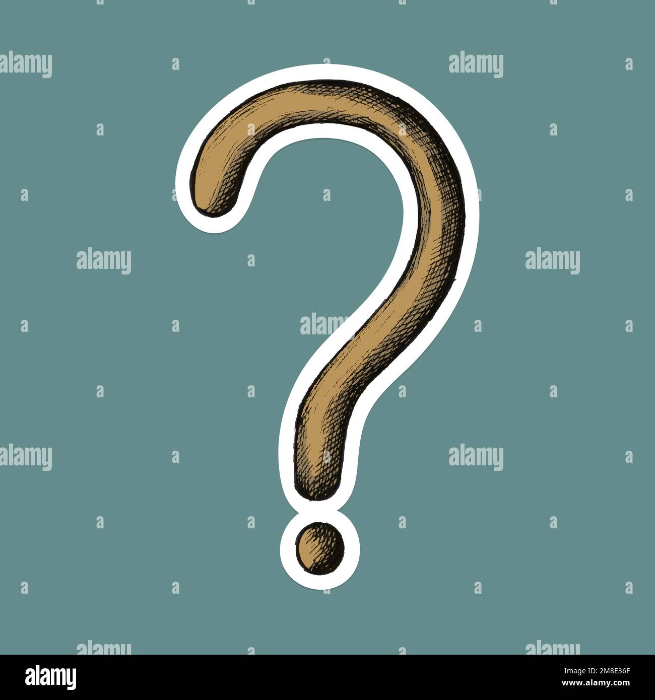 Vector question mark cartoon sticker Stock Vector Image & Art - Alamy
