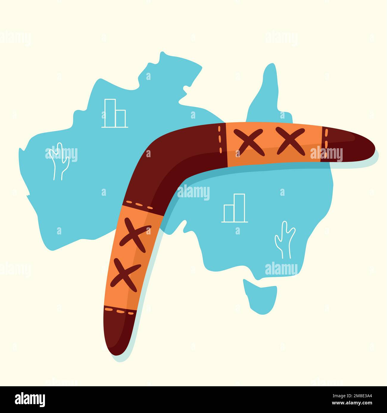 australian map and boomerang Stock Vector Image & Art - Alamy