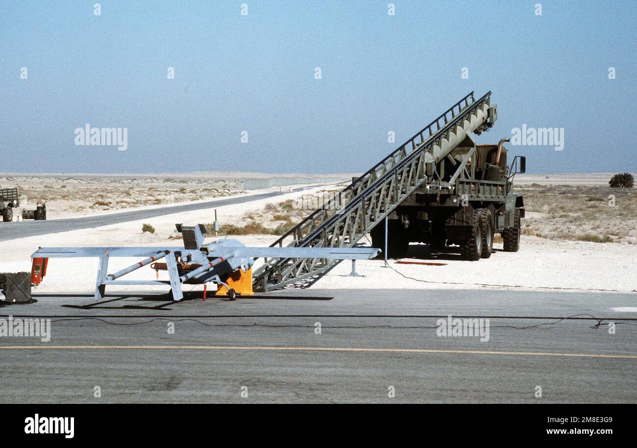 A Pioneer remotely piloted vehicle (RPV) assigned to the Marine Corps ...