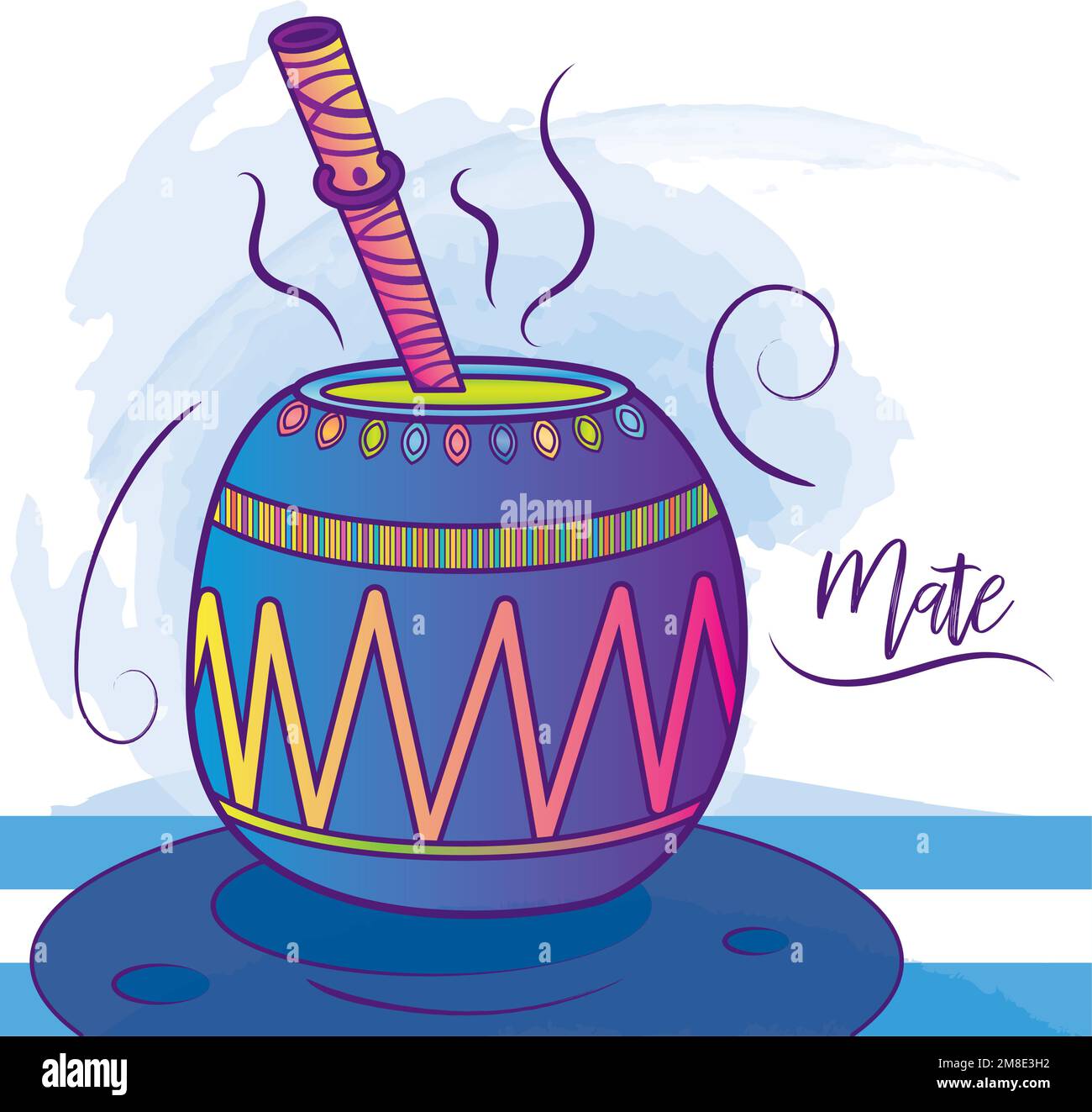Isolated mate icon Argentinian traditional beverage Vector Stock Vector ...
