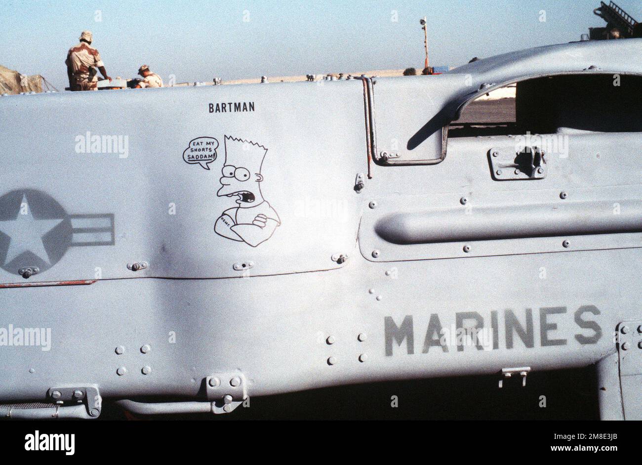A close-up view of the artwork on the fuselage of a Pioneer remotely ...