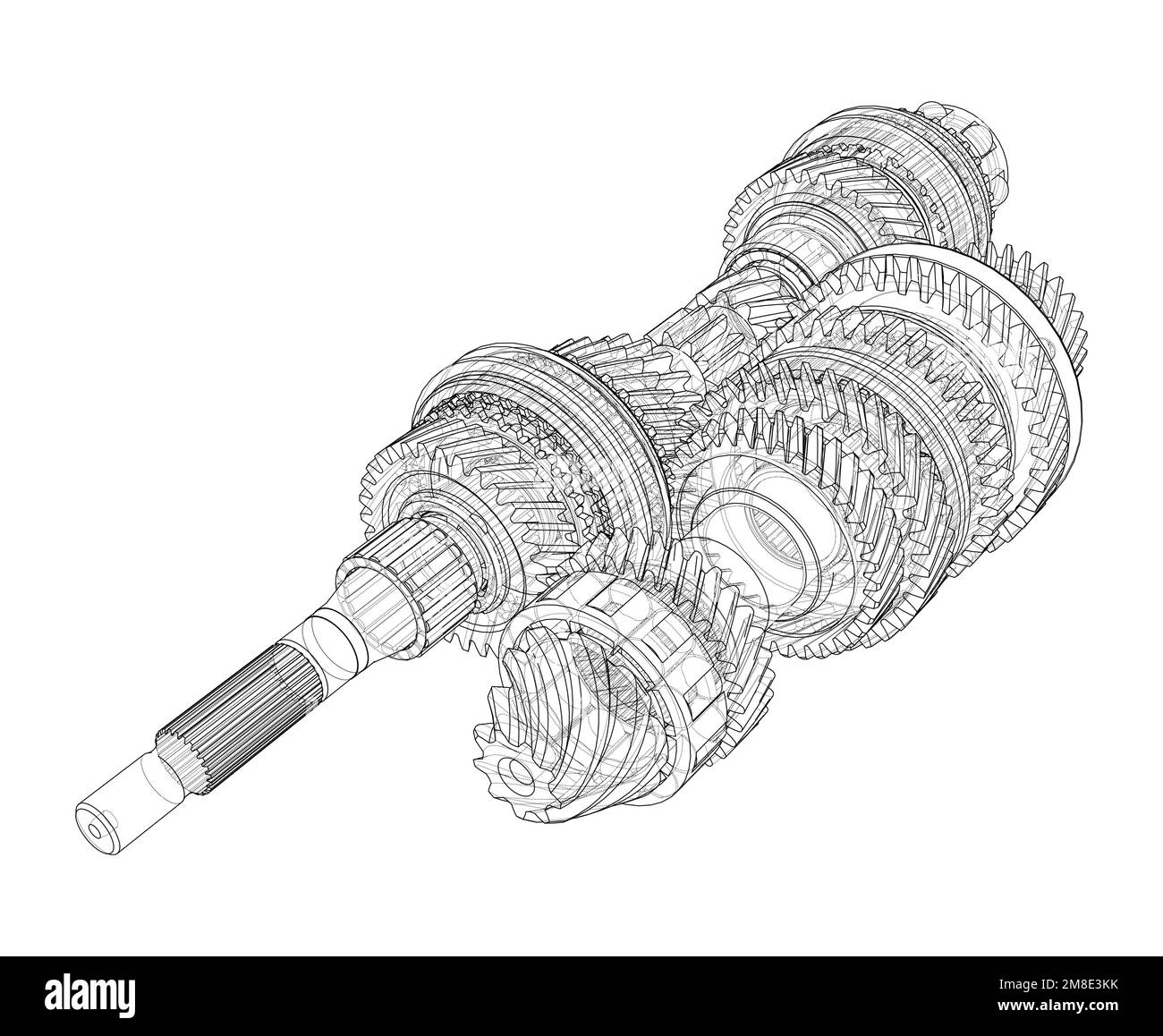 Gearbox sketch. Vector Stock Vector Image & Art - Alamy