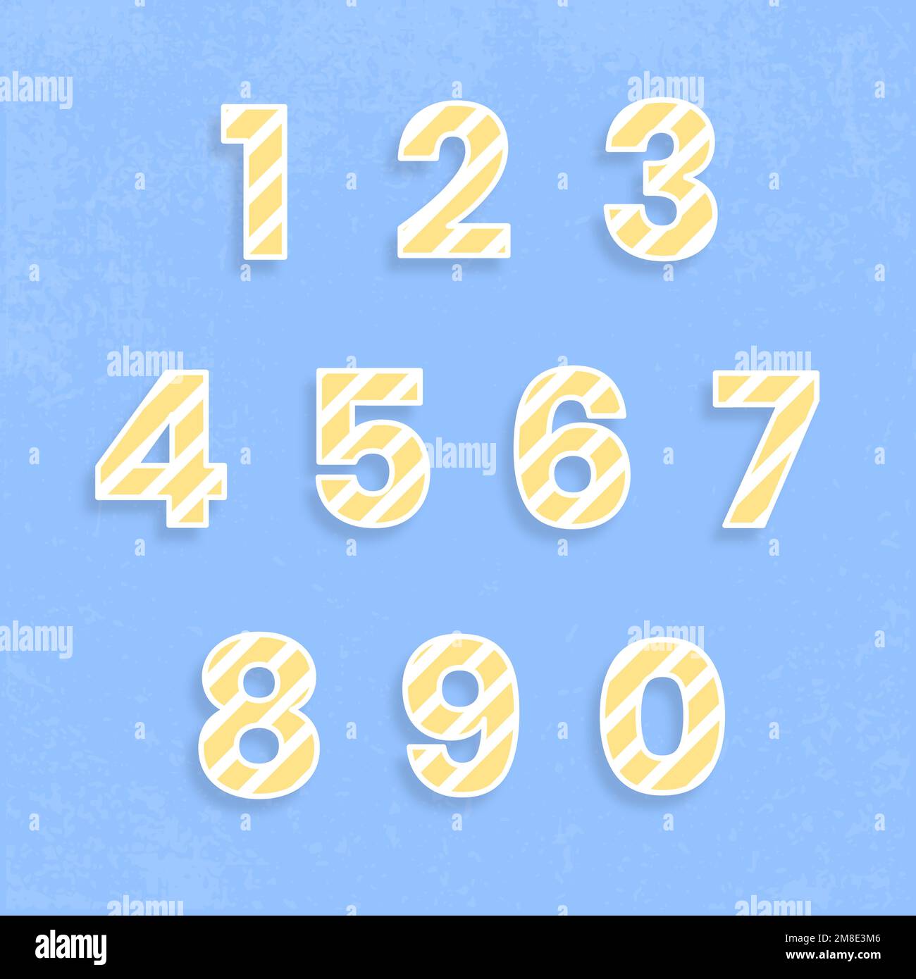 123 set typography vector stripe pattern Stock Vector Image & Art - Alamy