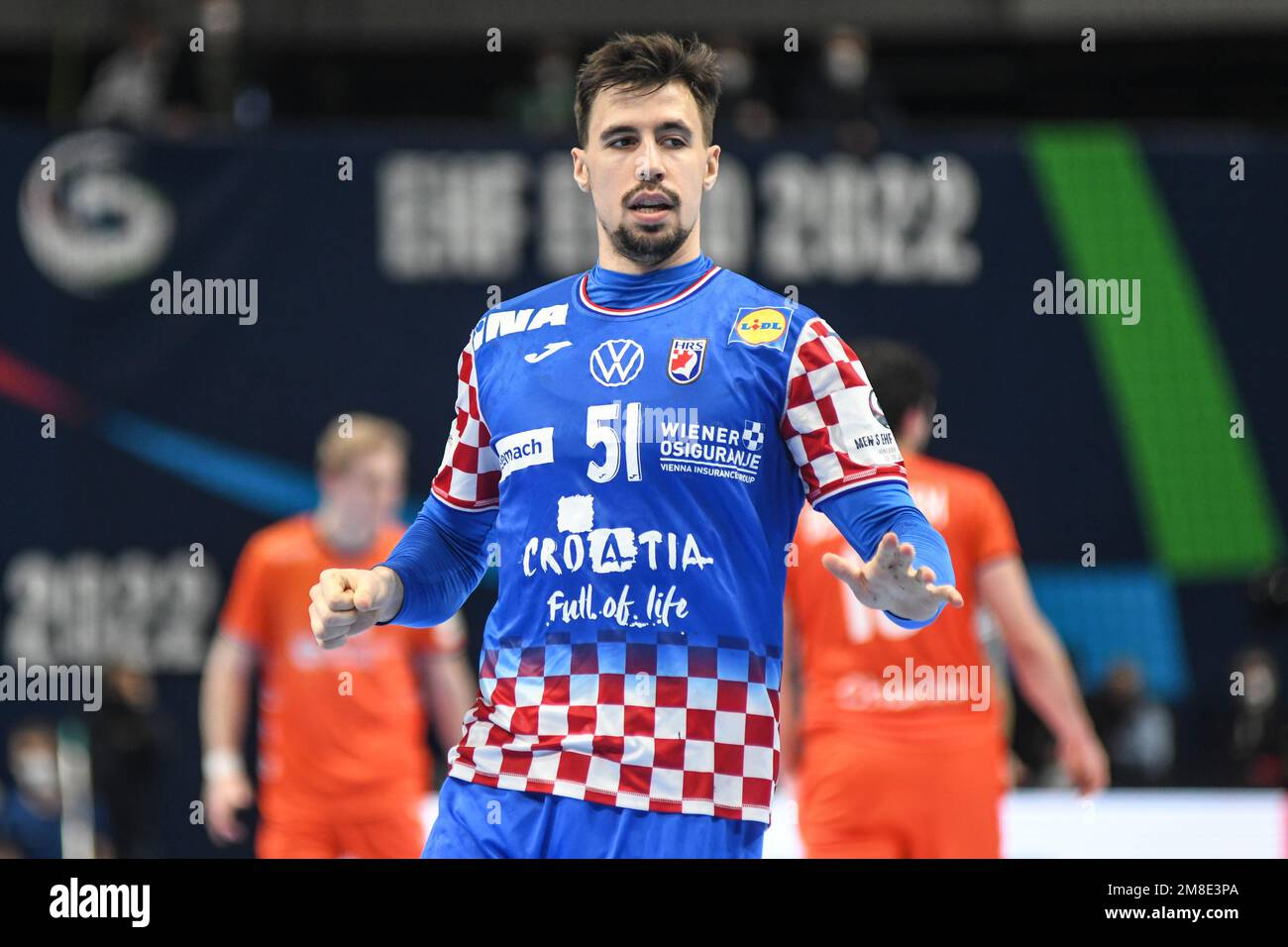 Ivan Martinovic (Croatia). EHF Euro 2022. Main Round Stock Photo - Alamy
