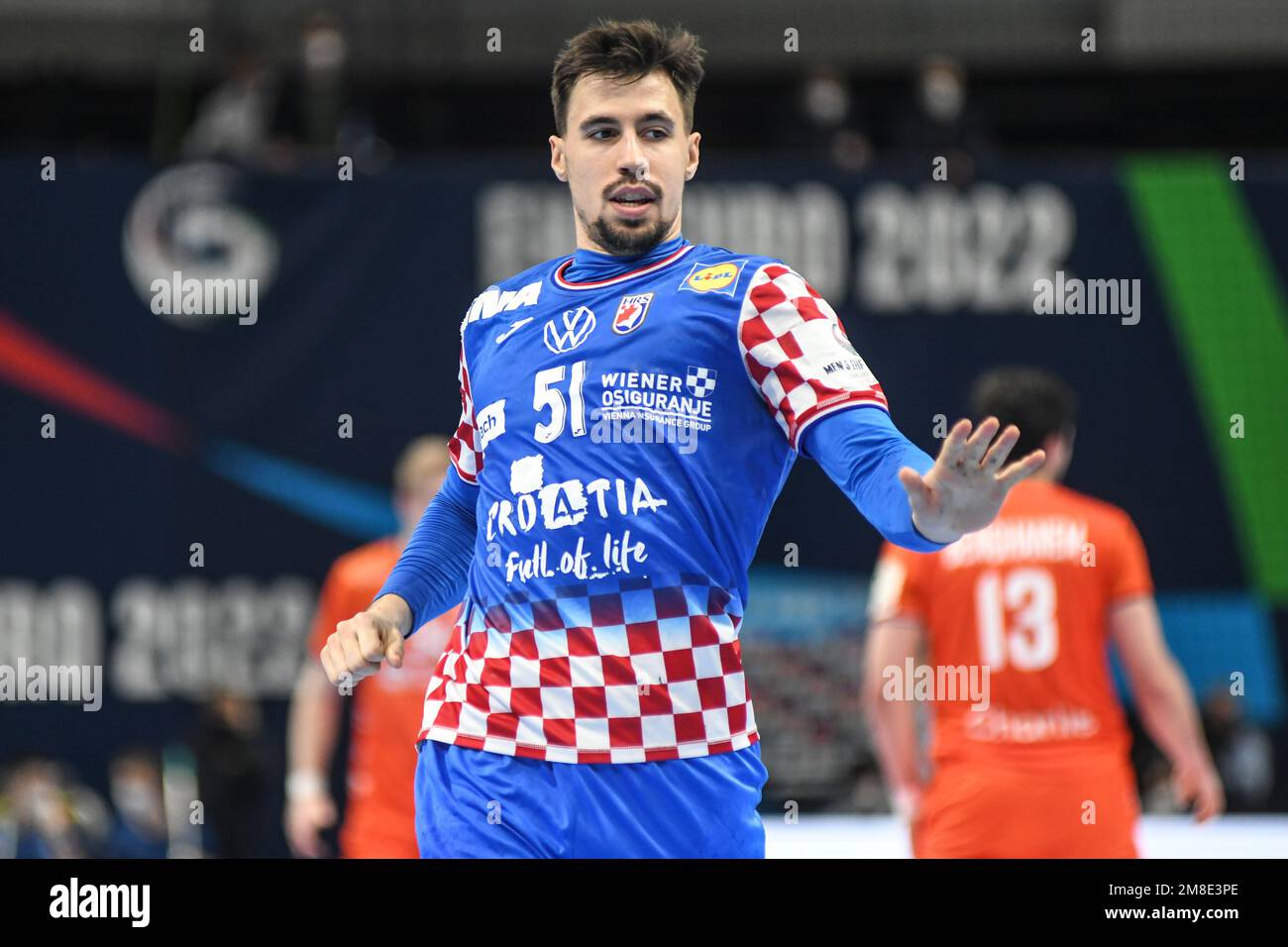 Ivan Martinovic (Croatia). EHF Euro 2022. Main Round Stock Photo - Alamy