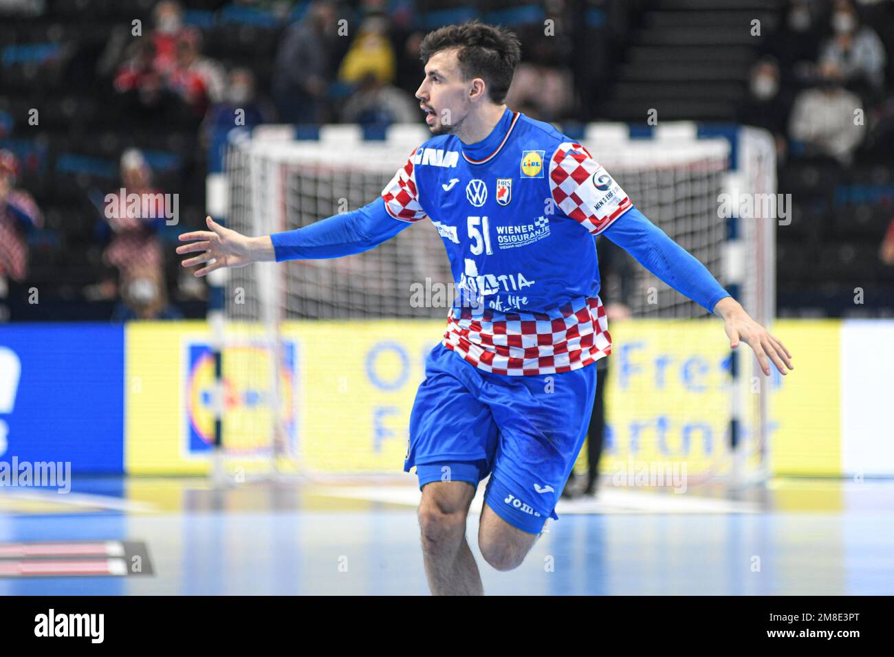 Ivan Martinovic (Croatia). EHF Euro 2022. Main Round Stock Photo - Alamy