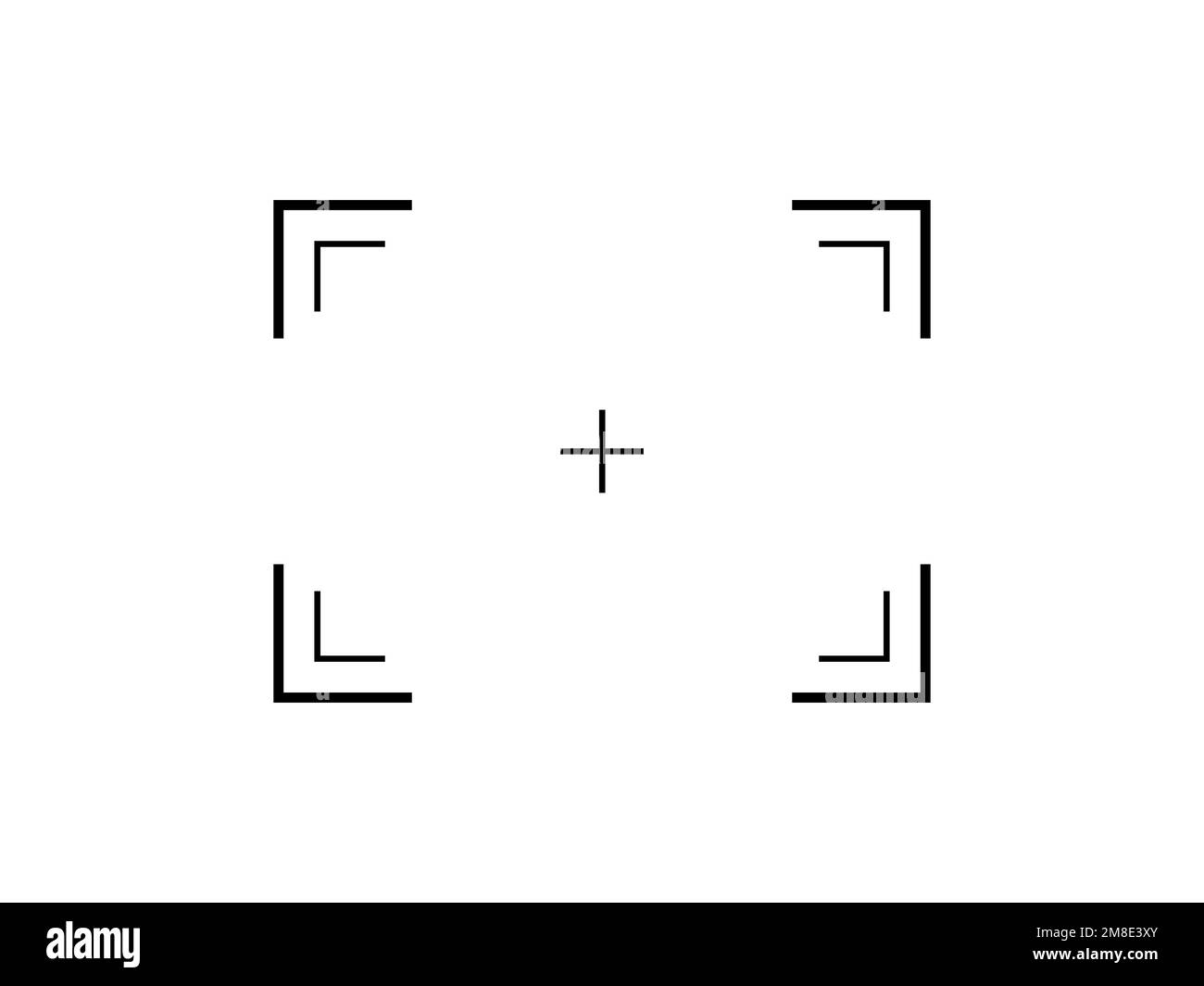 Vector target aim, simple zoom focus icon, camera frame or photo ...