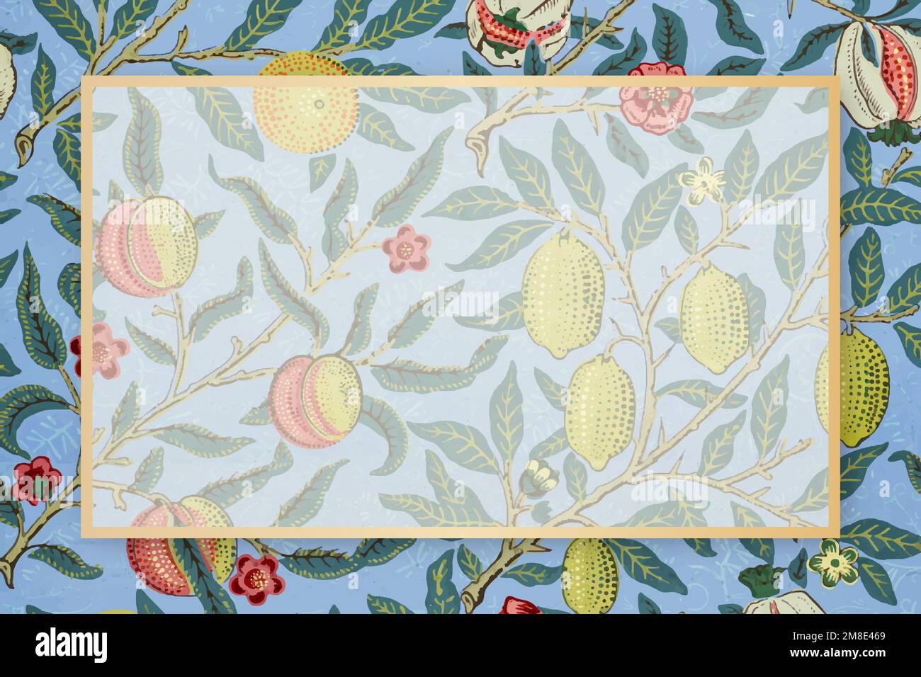 Antique ornamental frame vector border William Morris pattern Stock ...