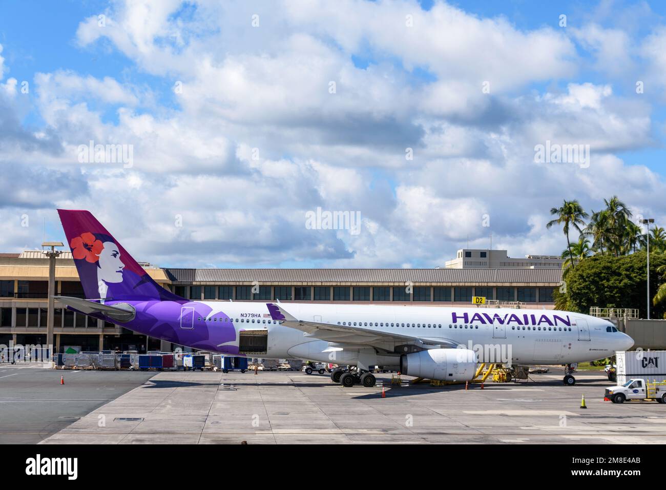 Hawaiian Airlines airplane Airbus A330-243 registration number N379HA ...