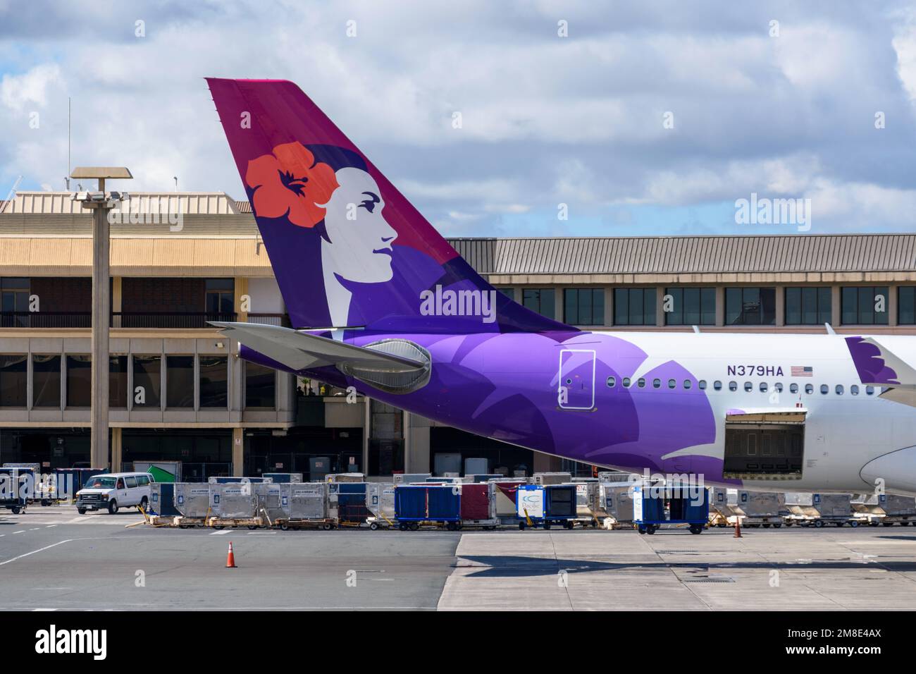 Hawaiian Airlines airplane Airbus A330-243 registration number N379HA ...