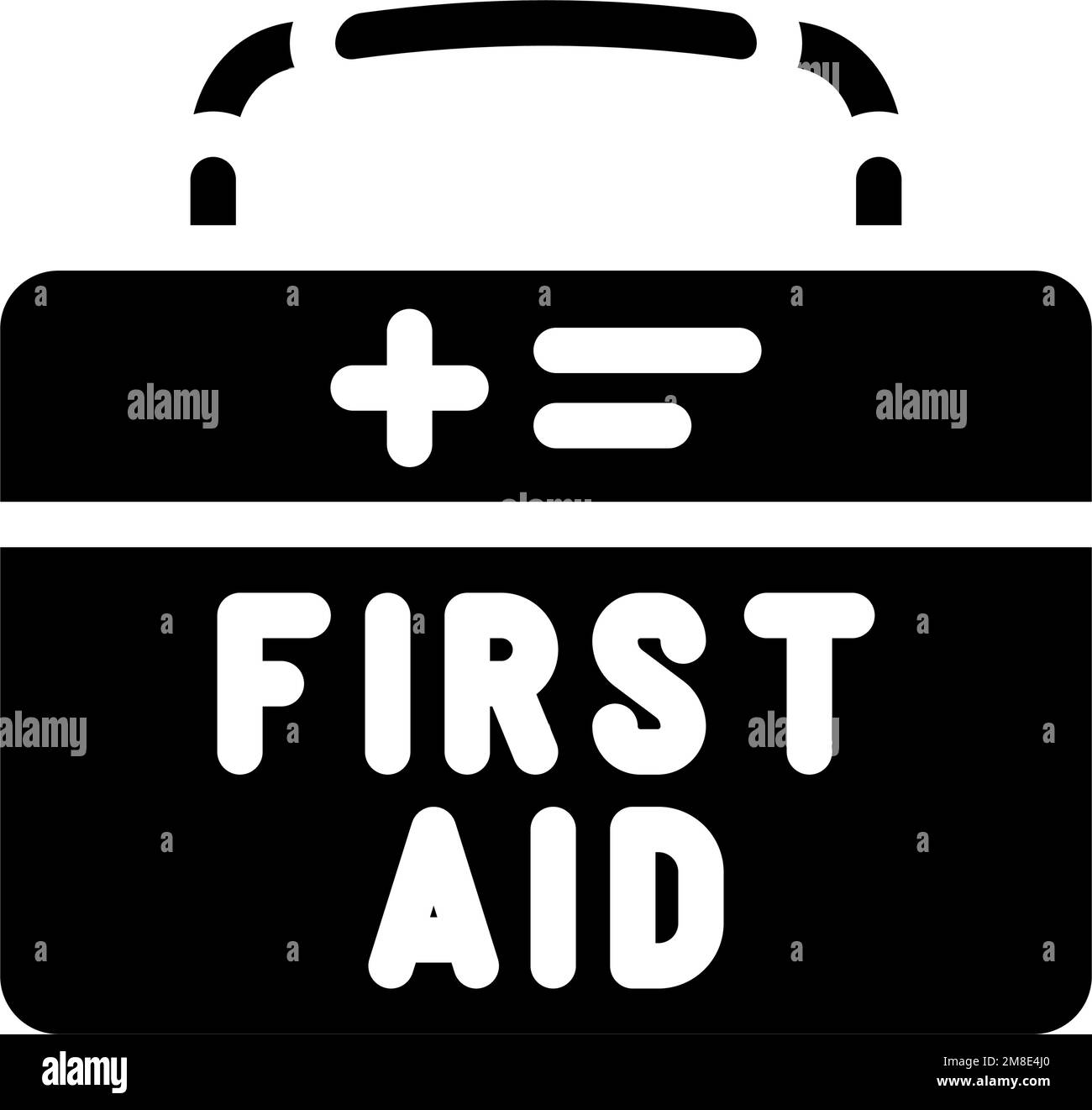 first aid kit box glyph icon vector illustration Stock Vector Image ...