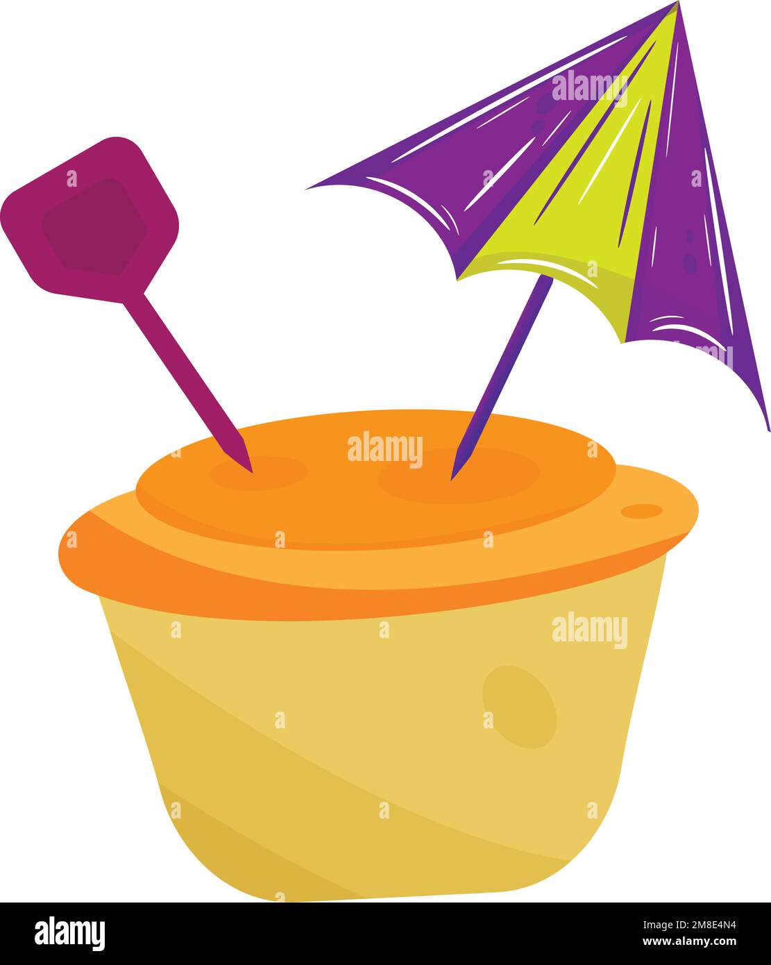 Sand bucket vector icon Cut Out Stock Images & Pictures - Alamy