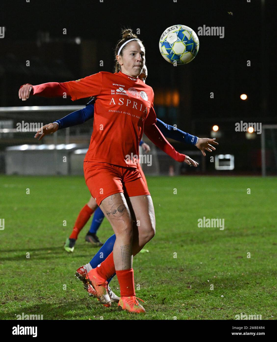 Celine Verdonck (27) of Woluwe pictured during a female soccer game ...