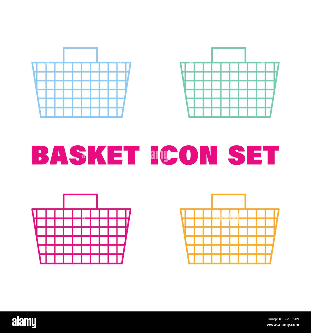 Shopping basket icon set. Symbols for business Stock Vector Image & Art ...