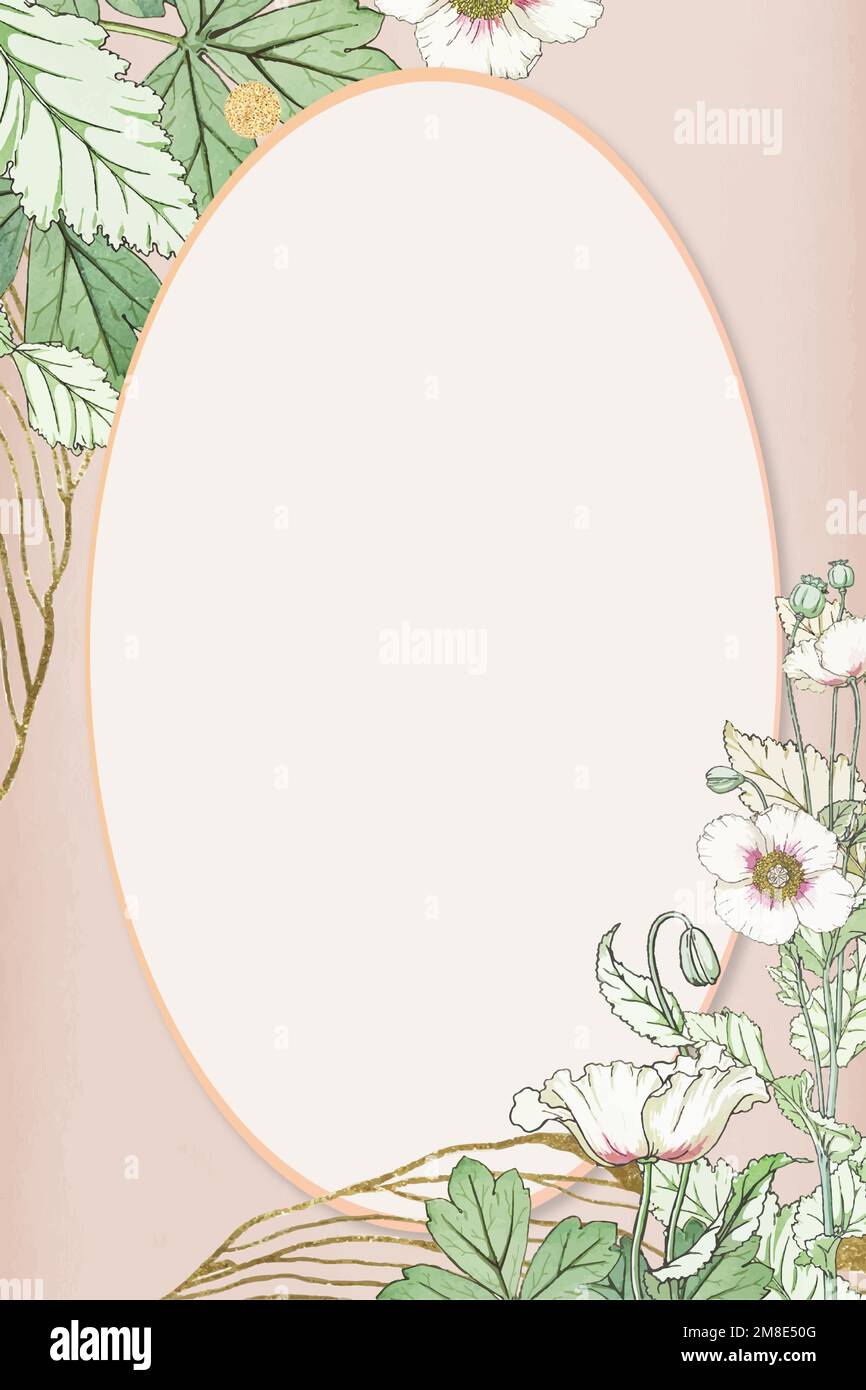 Hand drawn vector flower frame Stock Vector Image & Art - Alamy